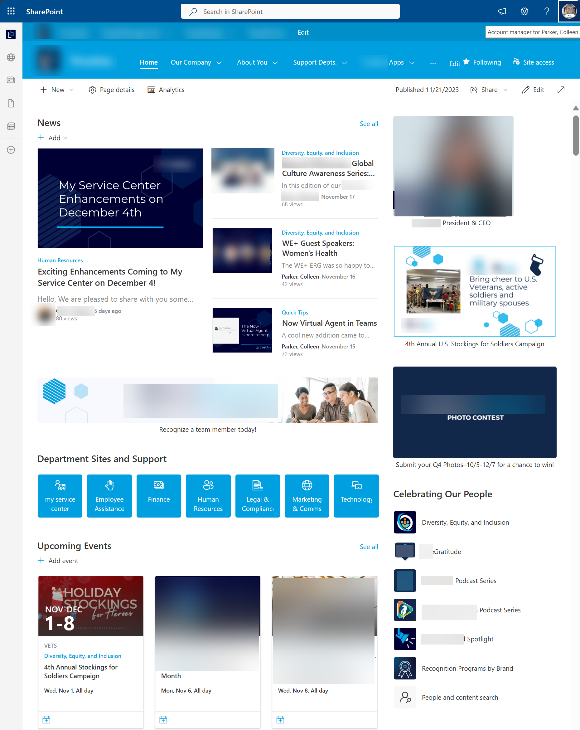SharePoint Platform Intranet Sites – Eyes on M365